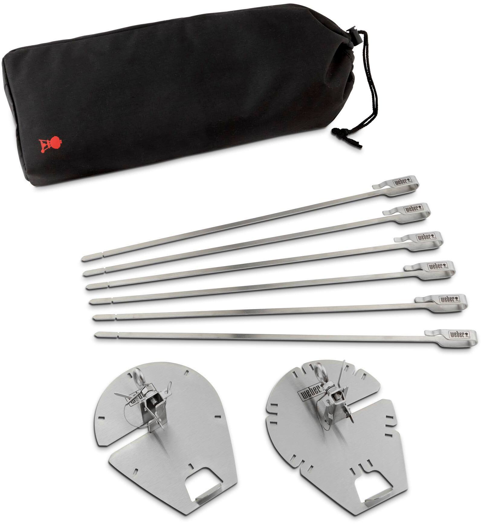 Weber Crafted Rotisserie Skewers Silver 7675 - Open Box - Best Buy