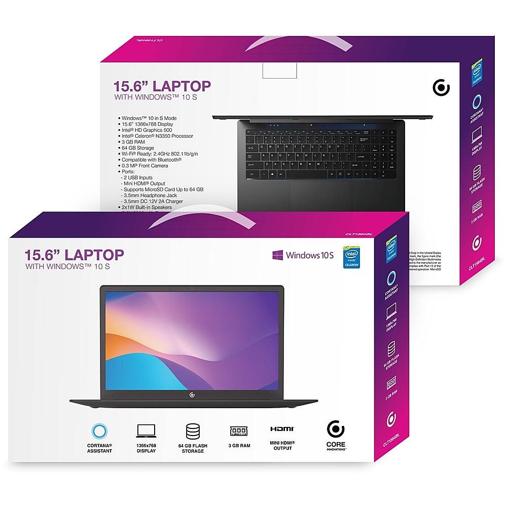 Best Buy: Core Innovations 15.6" Laptop Intel Celeron 3 GB Memory 64 GB ...