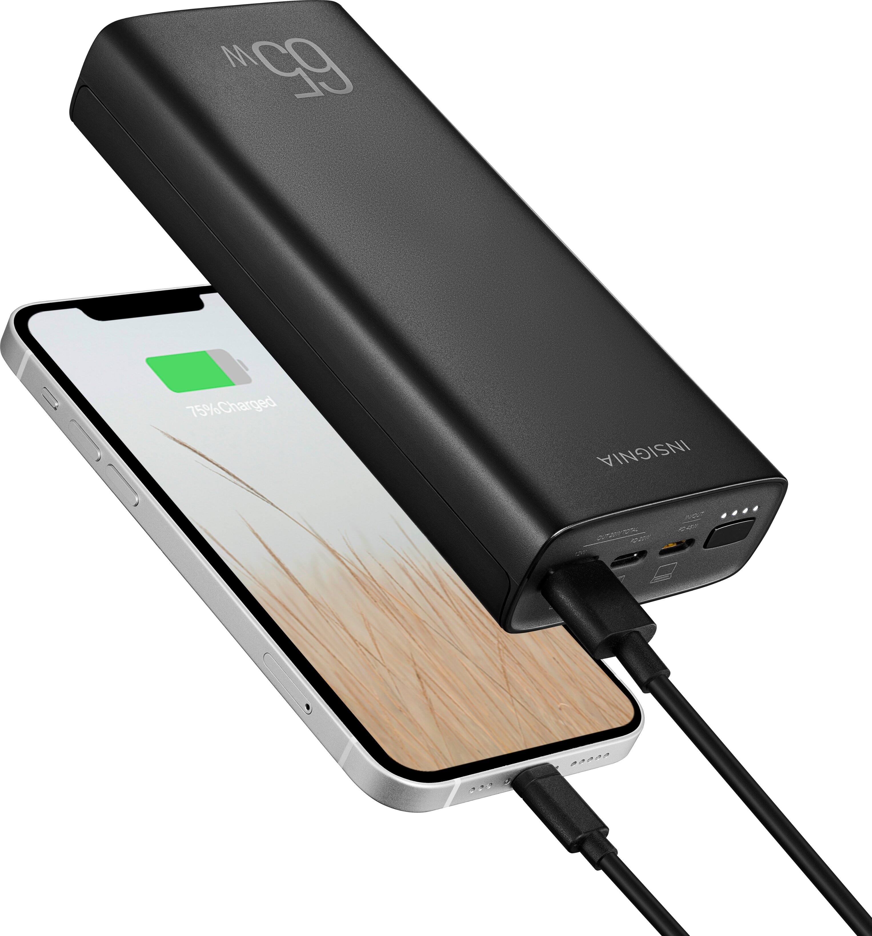 Best Buy: Insignia™ 20,000mAh Portable Charger for Laptops and Most USB ...