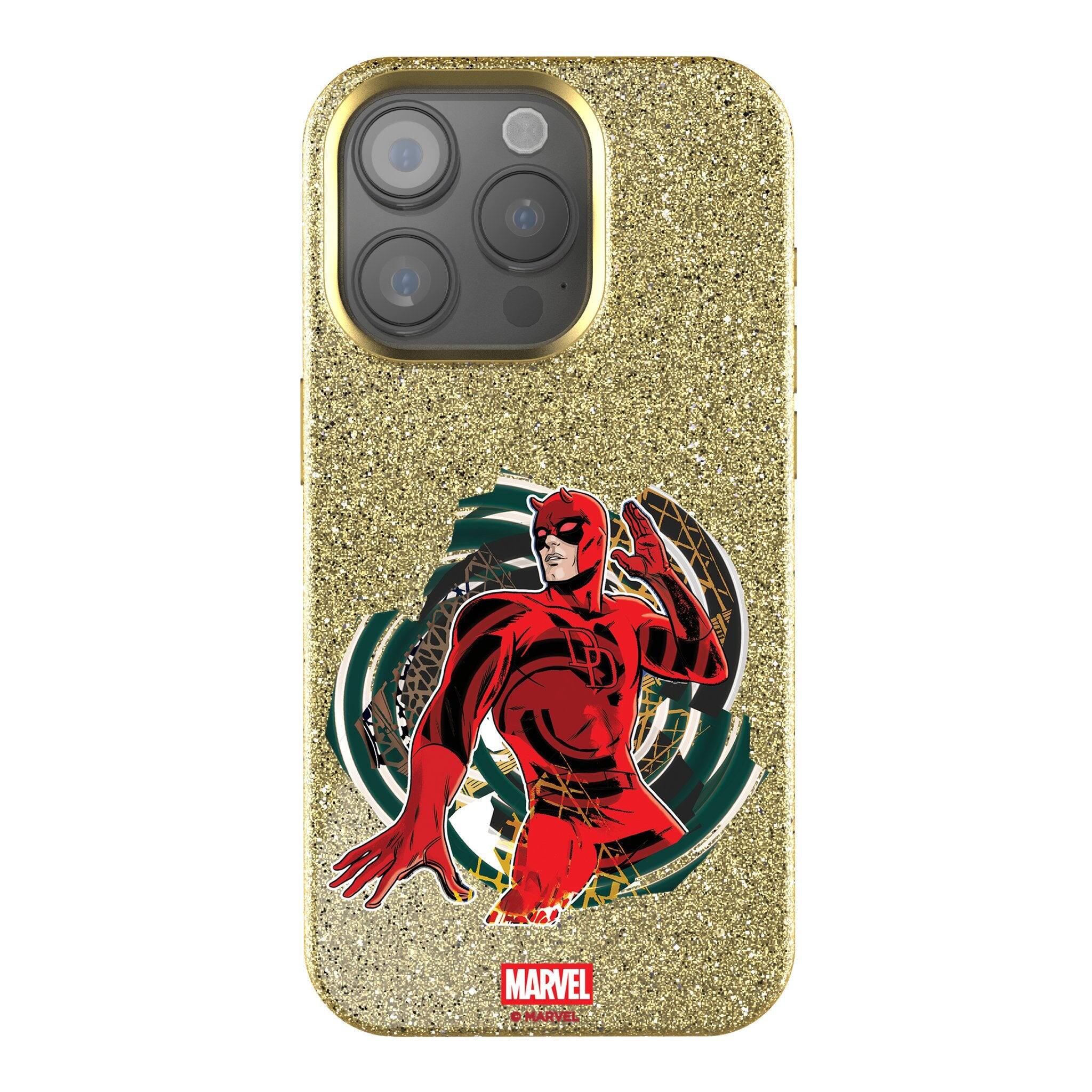 Keyscaper Marvel Badge Gold Bling Phone Case Apple iPhone 16 Pro Max ...