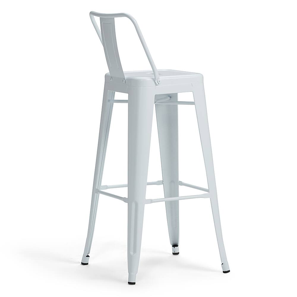 Simpli Home Rayne 30 inch Metal Bar Stool (Set of 2) White AXCRAY30-01 ...