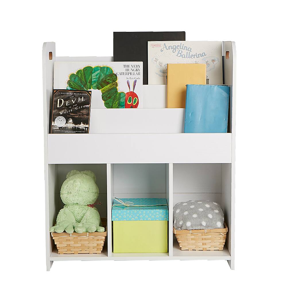 Best Buy: Mind Reader 2-Tier Kids' Storage Shelf Unit KBOOKORG-WHT