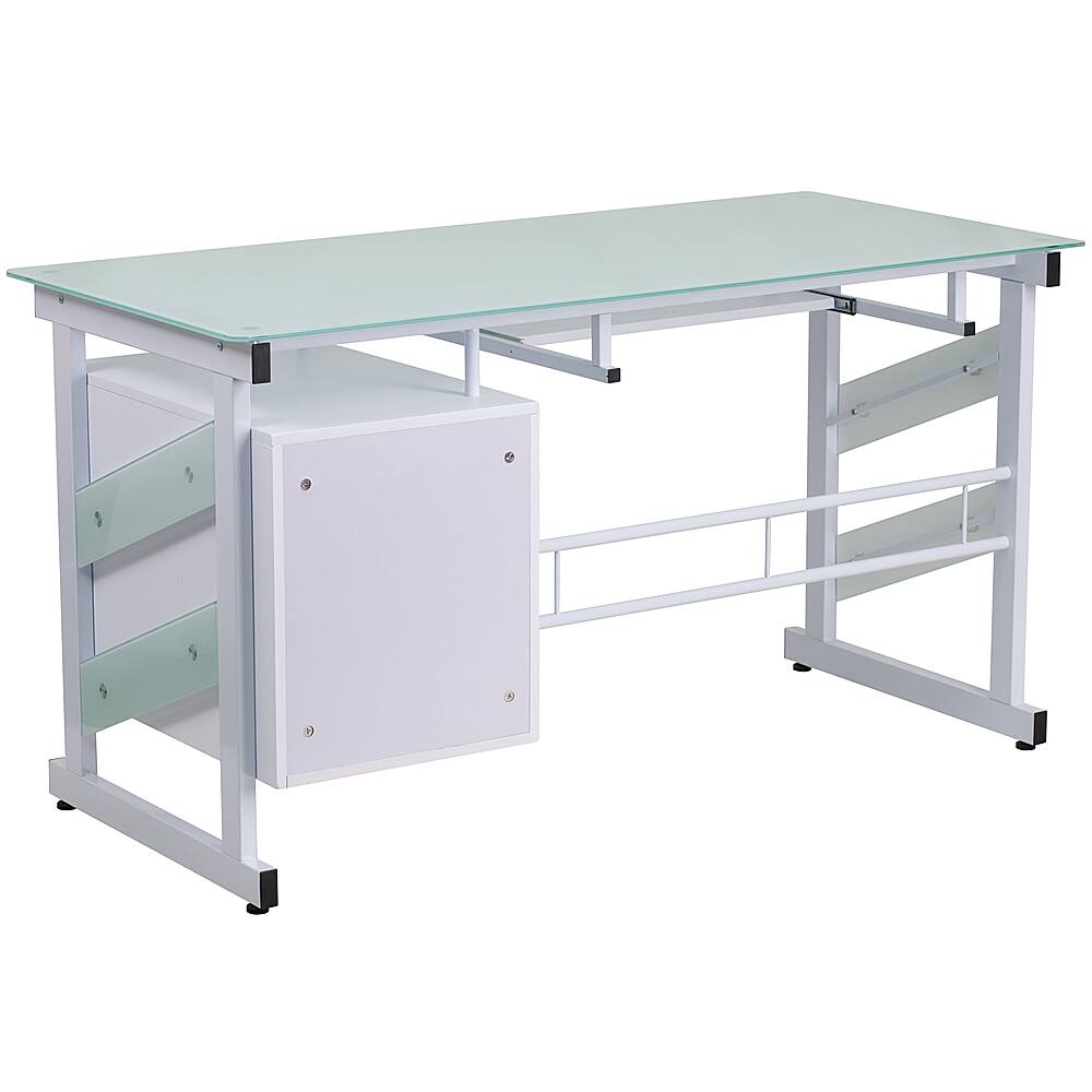 Alamont Home Singleton Rectangle Contemporary Glass Home Office Desk ...
