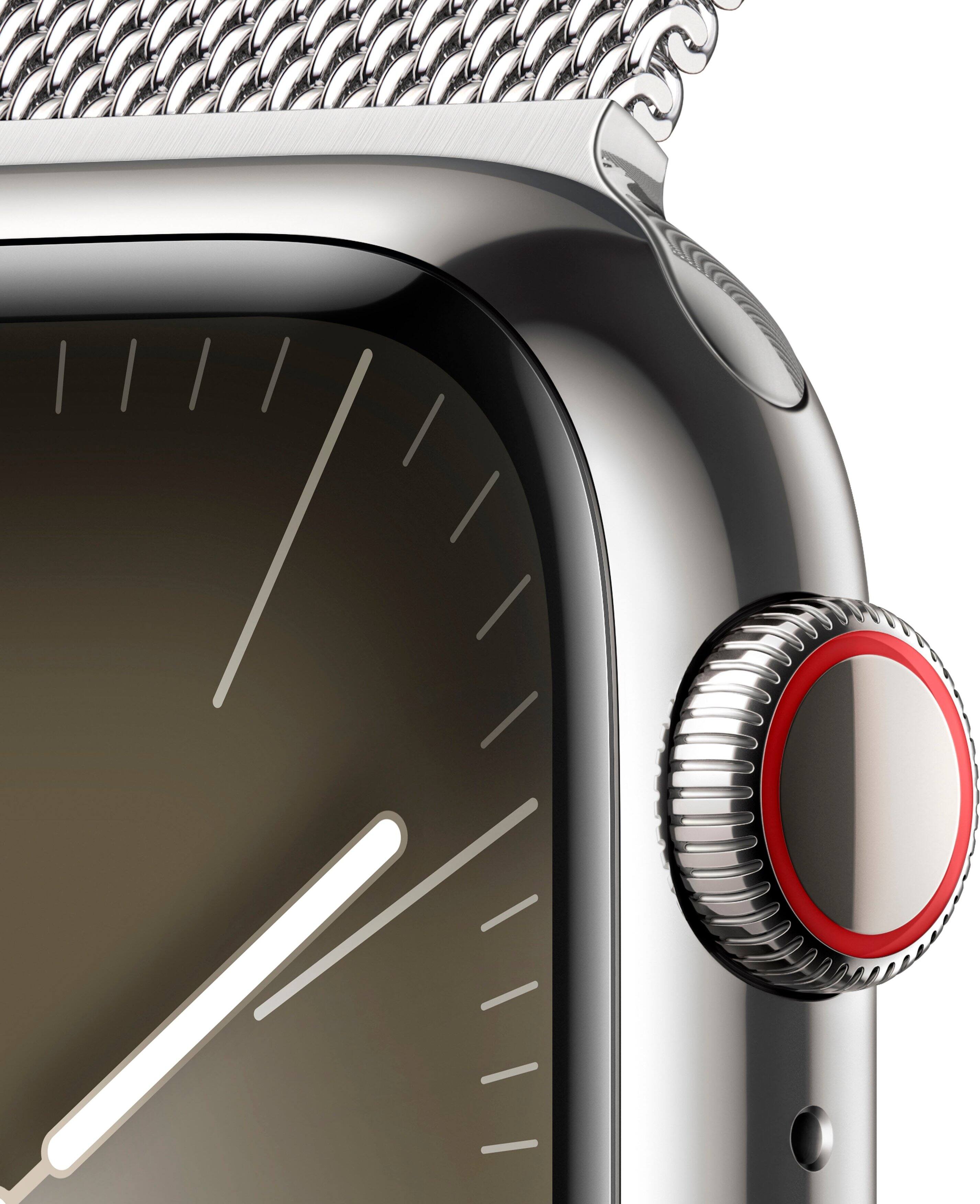 Best Buy: Apple Watch Series 9 (GPS + Cellular) 41mm Silver Stainless ...