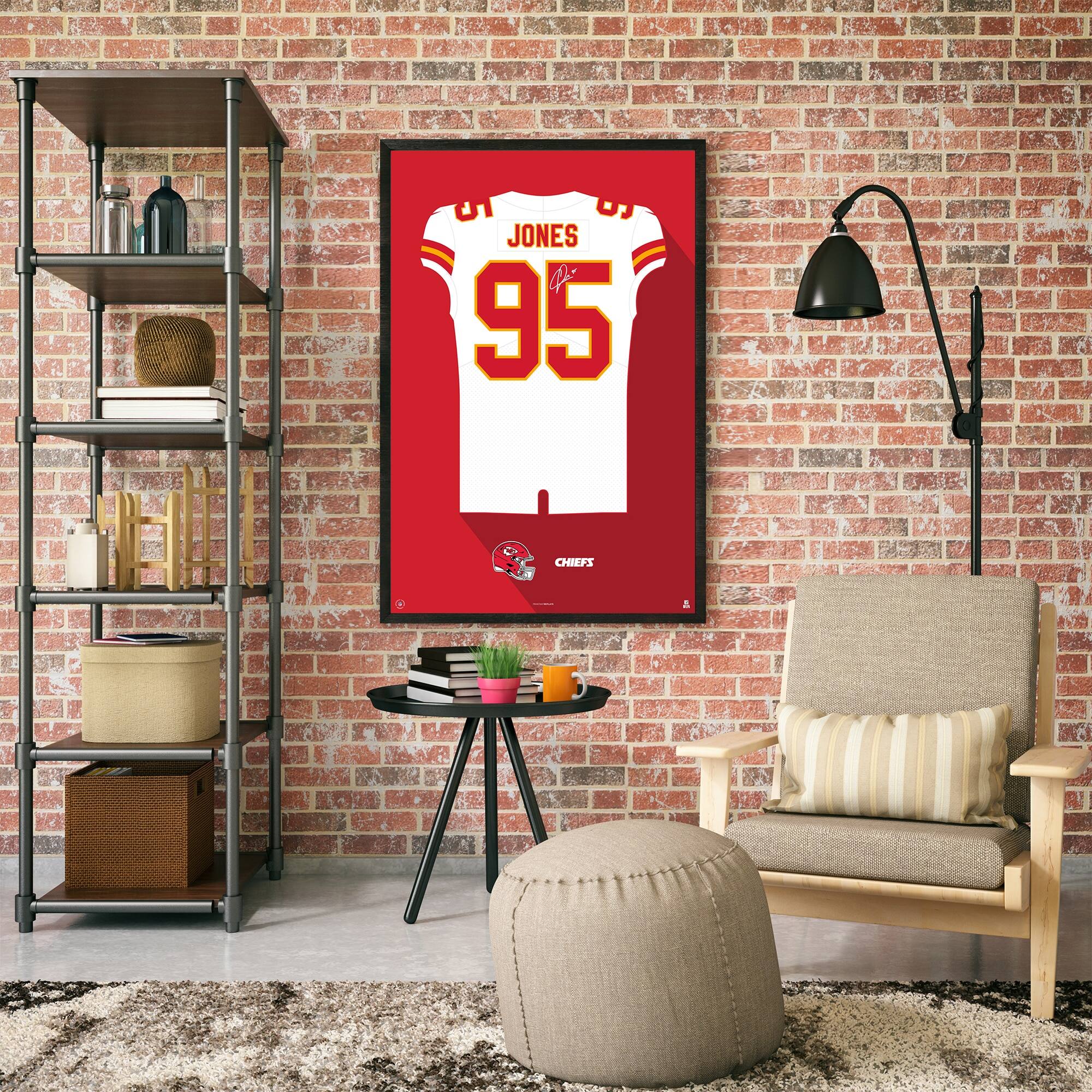 Sporticulture Chris Jones Kansas City Chiefs 14" x 20" Framed Jersey ...