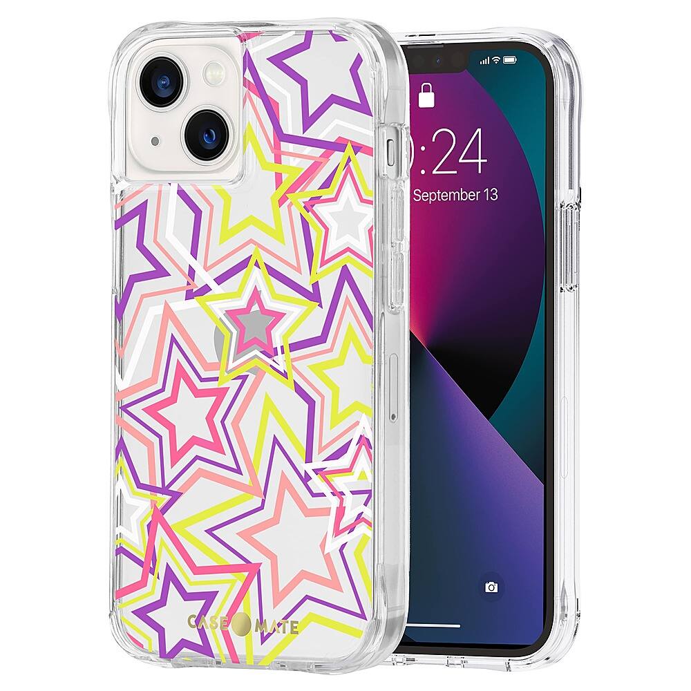 Case-Mate Print Hardshell Case For Iphone 13 - Neon Stars International Shipping