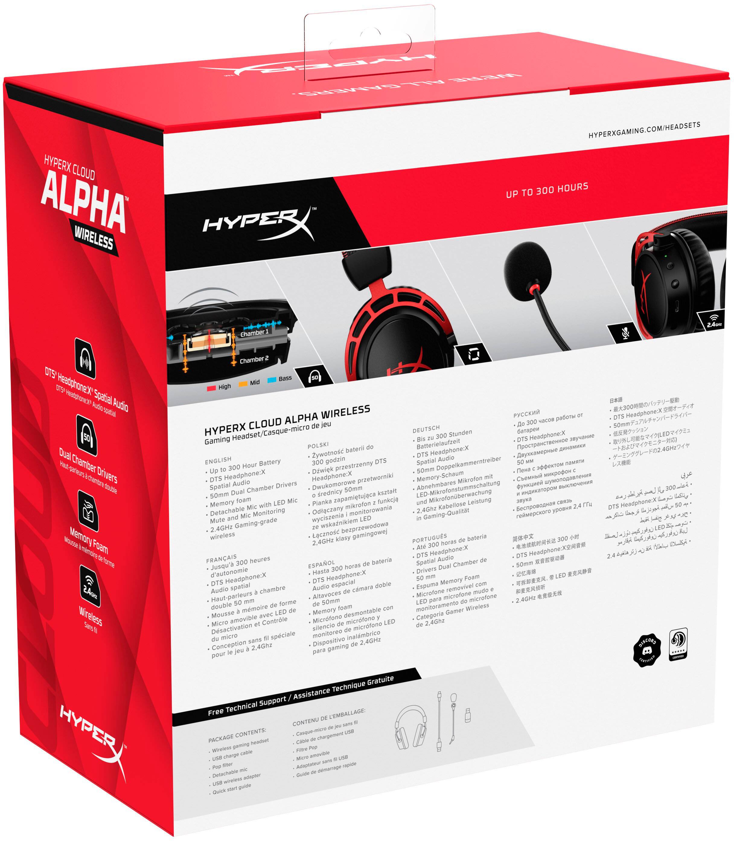 HyperX Cloud Alpha Wireless Gaming Headset for PC, PS5, and PS4 Black/Red 4P5D4AA - Best Buy