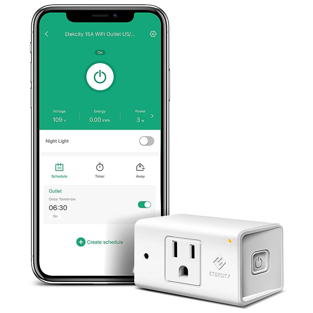Best Buy: Etekcity Voltson 15A Smart Wi-Fi Outlet Plug Night Light ...