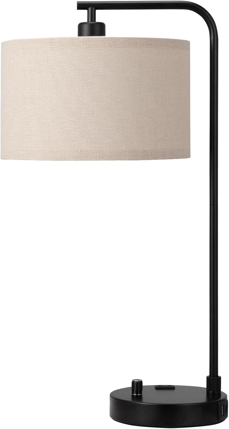 Stamp n Camp Tall Table Lamp with USB Port and Outlet Dimmable ...