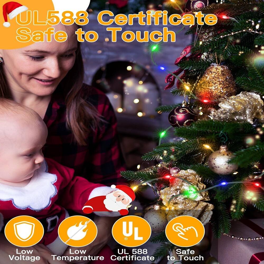 Schertz 196FT 600 LED Outdoor Christmas String Lights, Waterproof Fairy ...