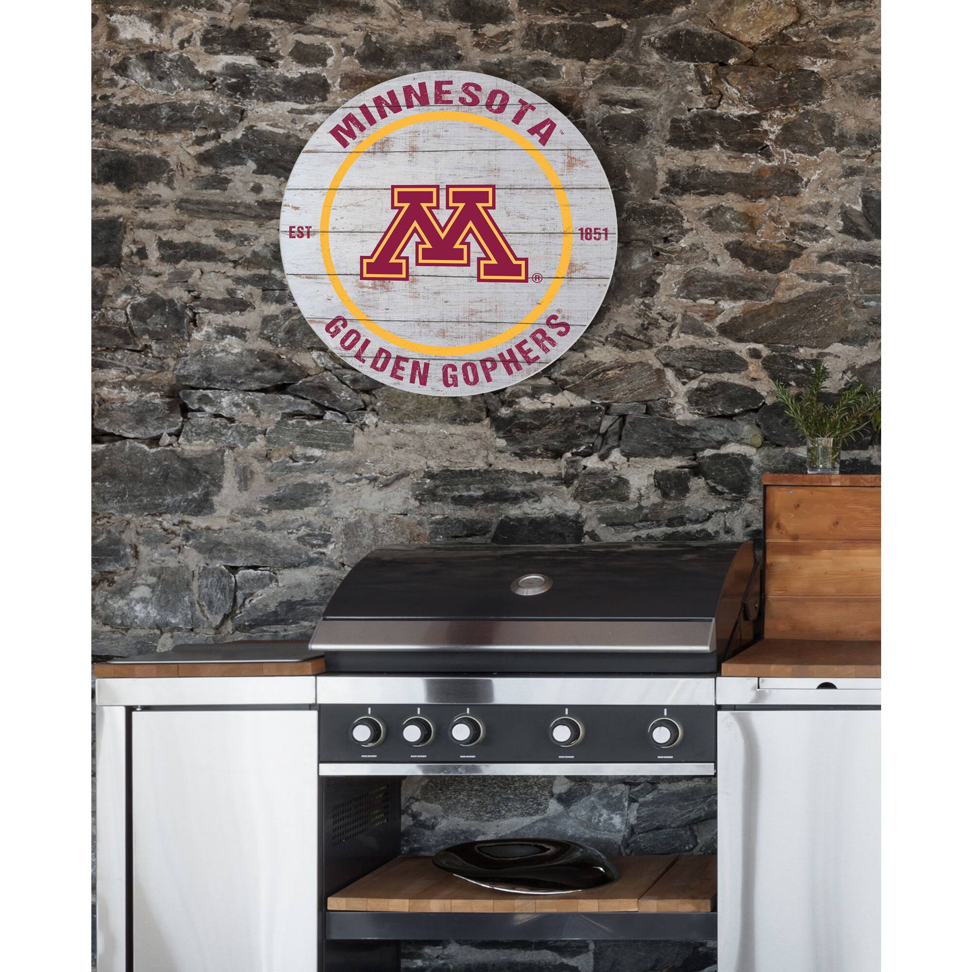 Jardine Minnesota Golden Gophers 20'' x 20'' Indoor/Outdoor Weathered ...