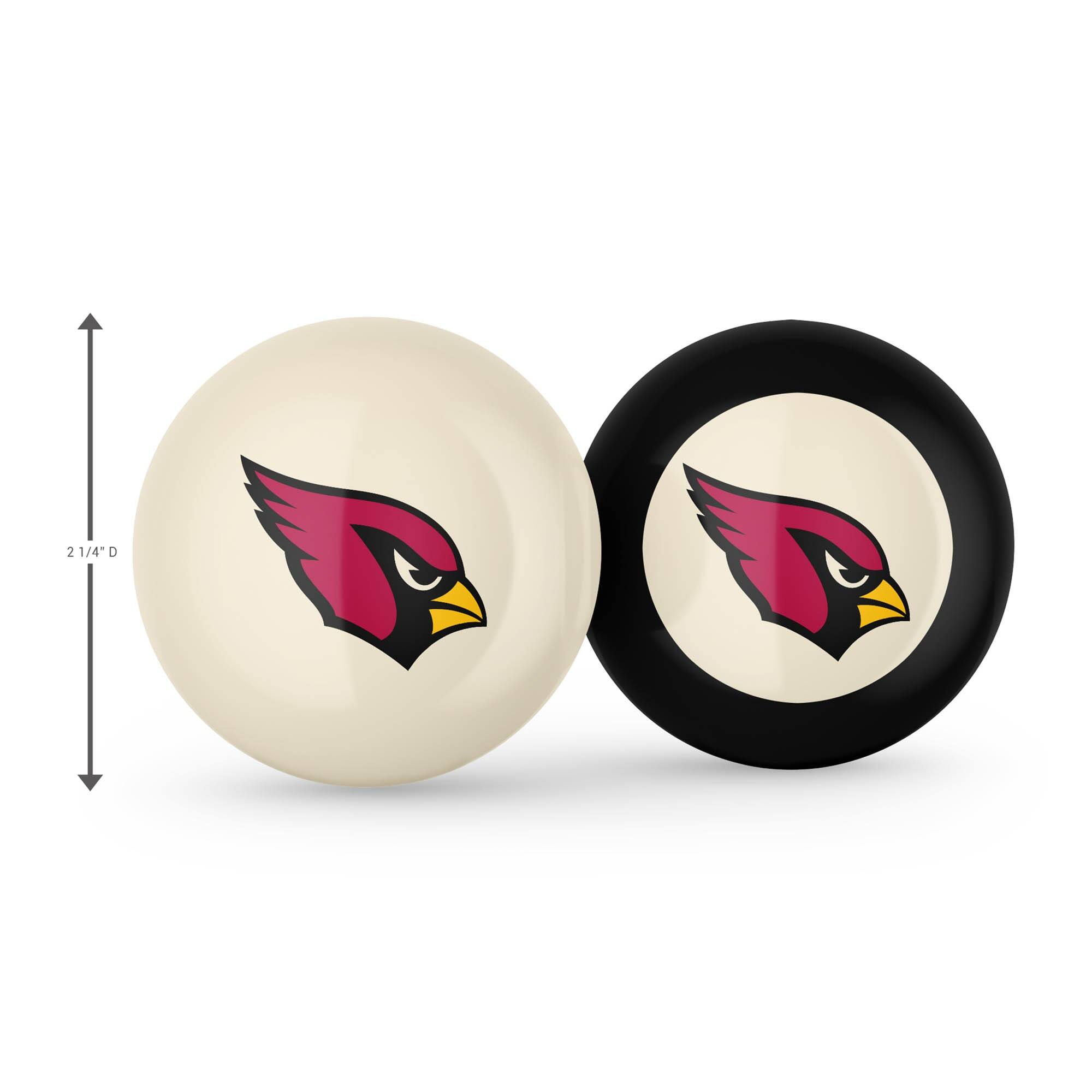 Imperial Arizona Cardinals Logo Cue Ball & 8 Ball Combo Set White ...