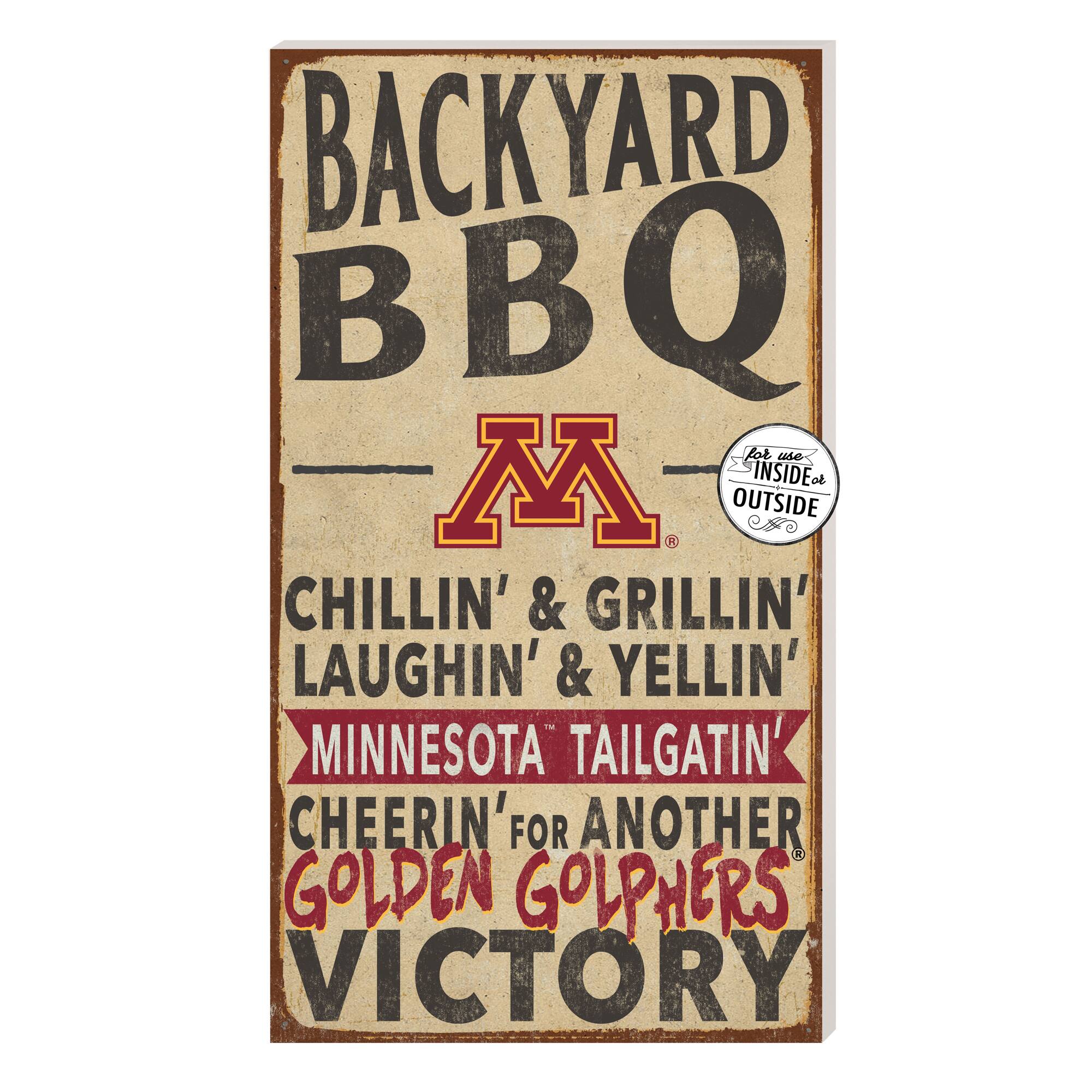 Jardine Minnesota Golden Gophers 11'' x 20'' Indoor/Outdoor BBQ Sign ...
