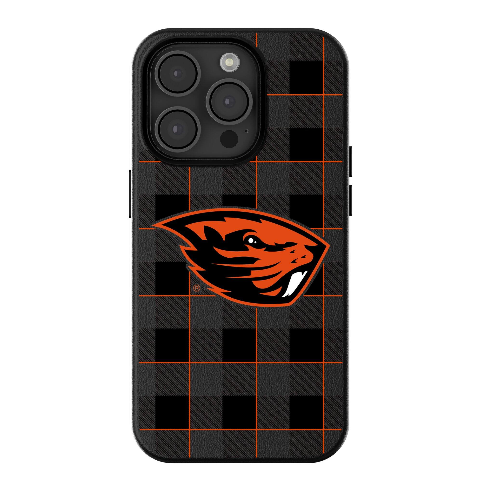 Keyscaper NCAA Oregon State Beavers Plaid Magnetic Bump iPhone Case 16 Plus Black 202143161 ...