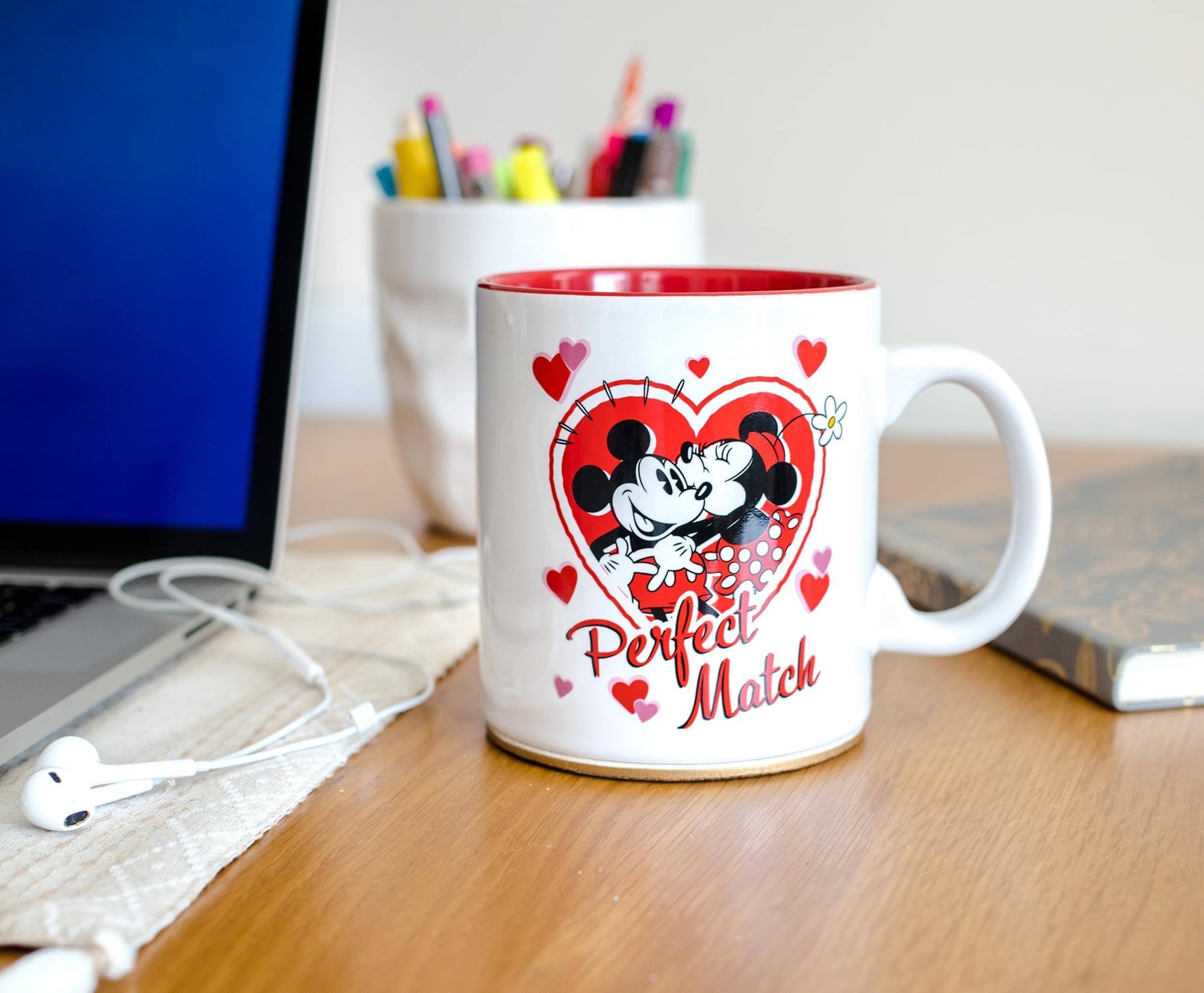 Silver Buffalo Mickey and Minnie Mouse "Perfect Match" Ceramic Coffee ...