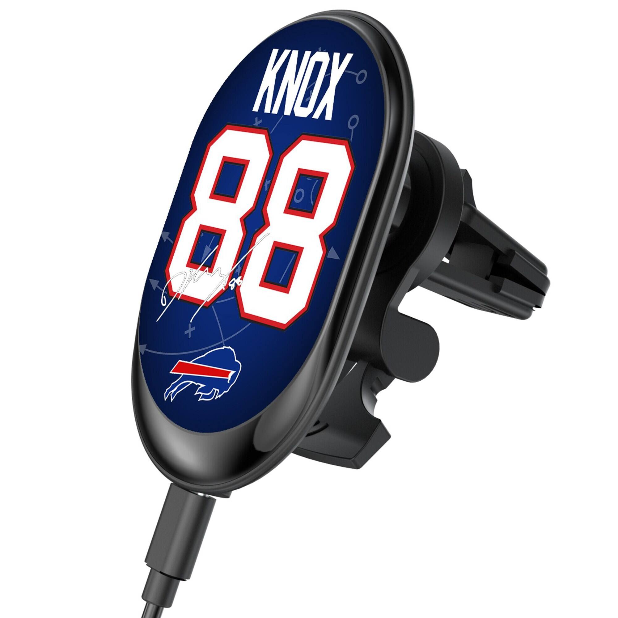 Keyscaper Dawson Knox Buffalo Bills Wireless Magnetic Car Charger Black ...