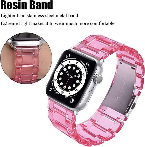 Worryfree Gadgets Transparent Lightweight Clear Resin Band for Apple ...
