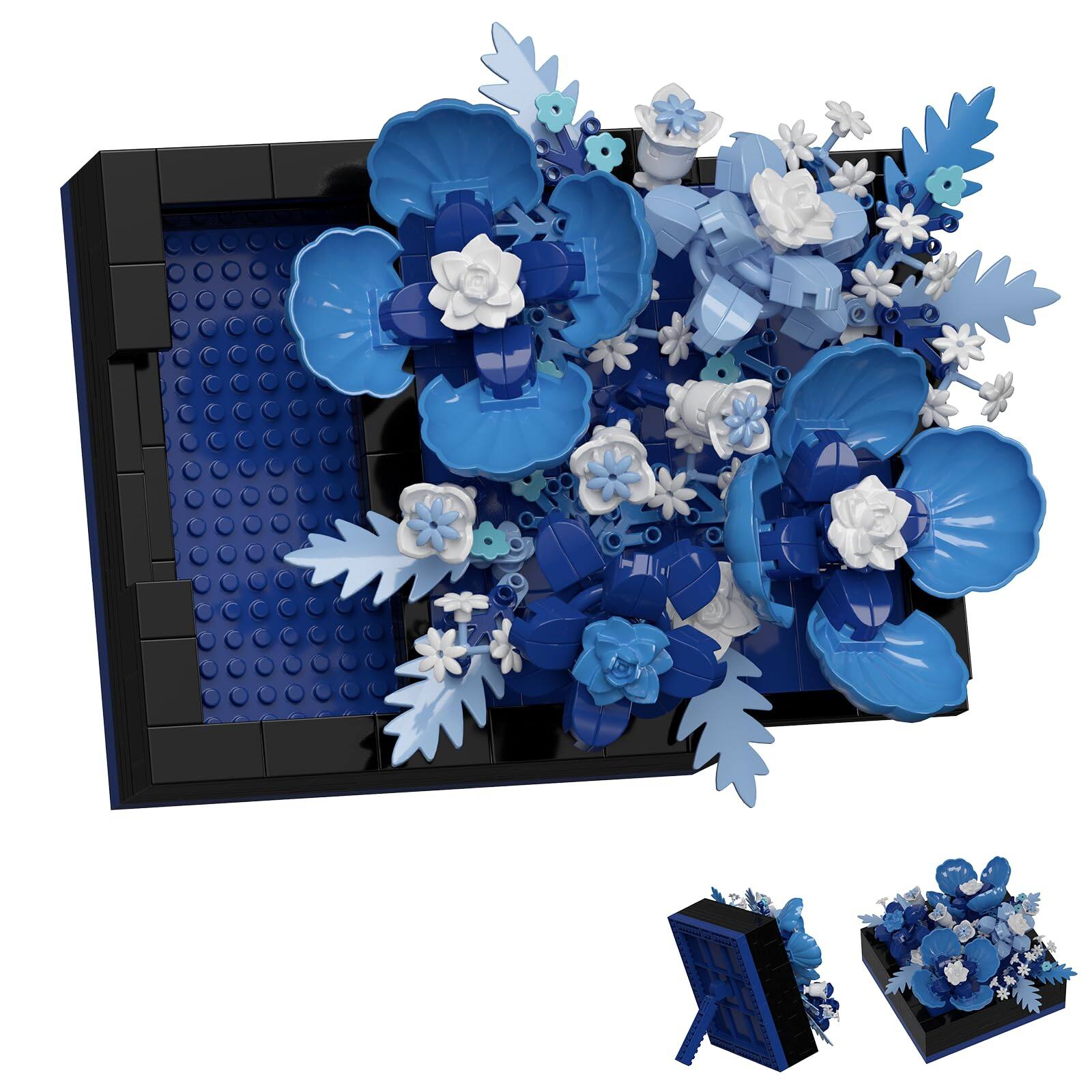 EZTW1 4 Mini Flower Diy Plant Building Blocks For And Adults Collection ...