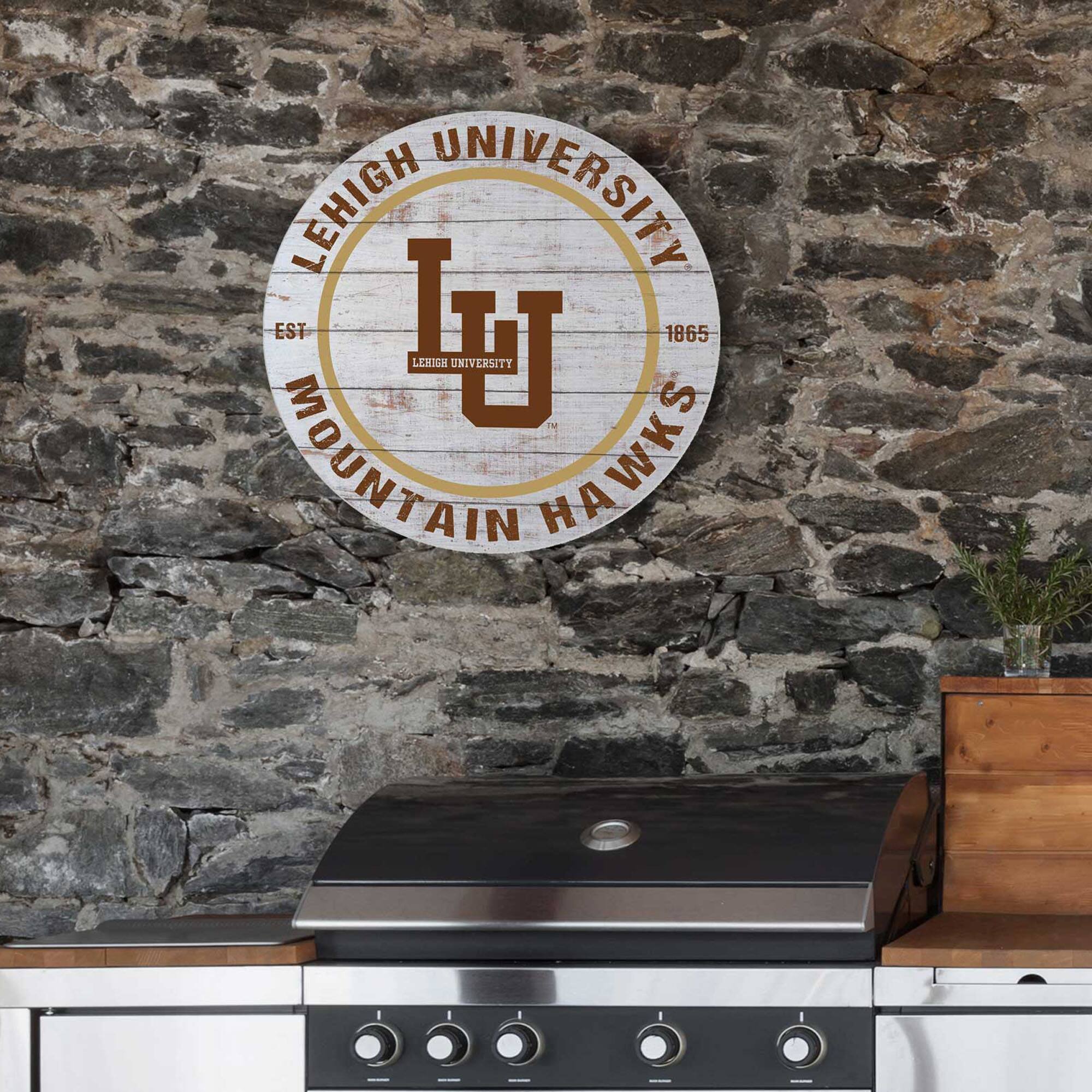 Jardine Lehigh Mountain Hawks 20'' x 20'' Indoor/Outdoor Weathered ...