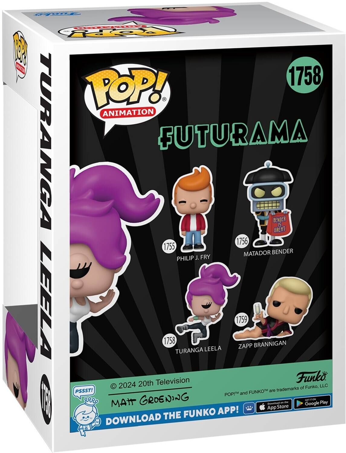 Funko POP! Animation: Futurama: Turanga Leela Collectibles Multicolor ...