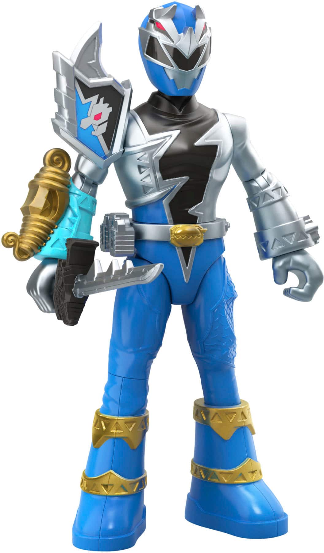 Best Buy: Power Rangers Dino Fury Battle Attackers Blue Ranger vs ...