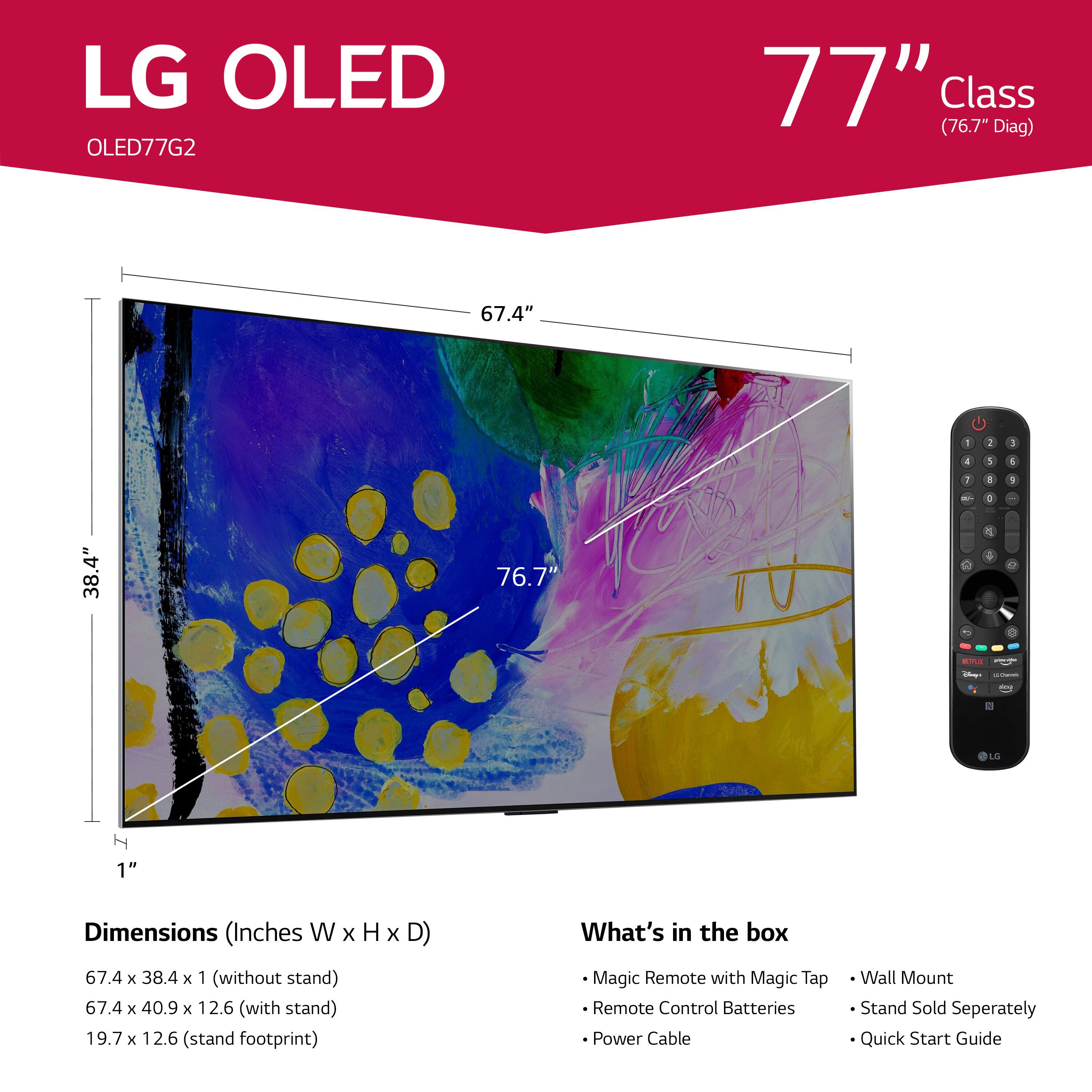 Best Buy: LG 77" Class G2 Series OLED evo 4K UHD Smart webOS TV with ...