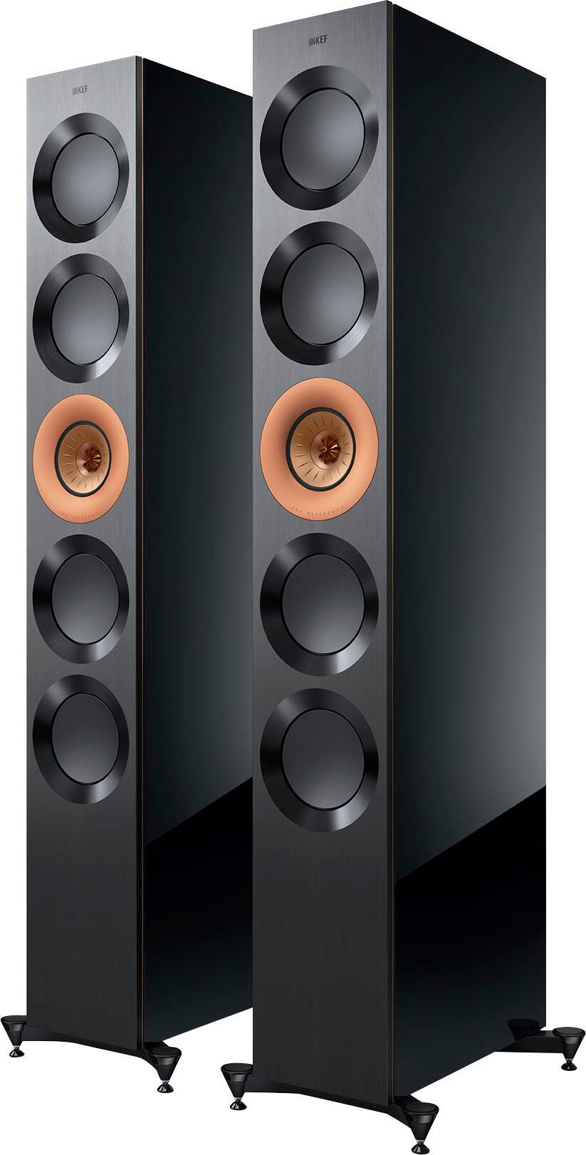 KEF REFERENCE FIVE META FLOORSTANDING SPEAKER (Each) BLACK COPPER REF5MBLCO - Best Buy