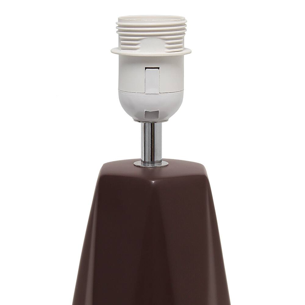 Best Buy: Simple Designs Ceramic Prism Table Lamp Brown LT2082-BWN