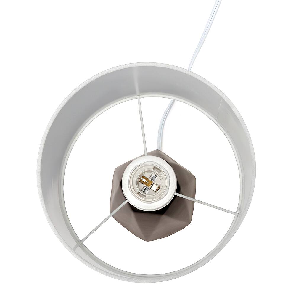 Best Buy: Simple Designs Ceramic Prism Table Lamp Brown LT2082-BWN