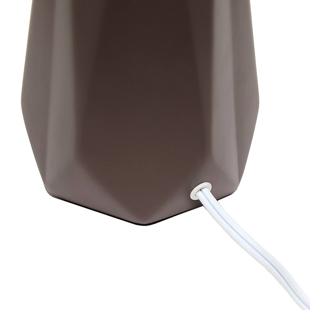 Best Buy: Simple Designs Ceramic Prism Table Lamp Brown LT2082-BWN