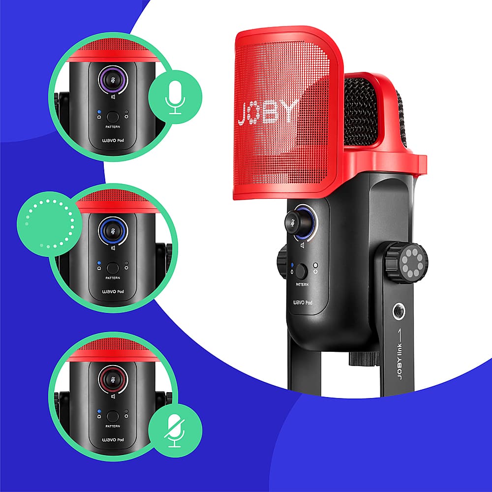 Best Buy: JOBY Wavo Pod Wired USB Microphone Vlogging Kit JB01775-BWW