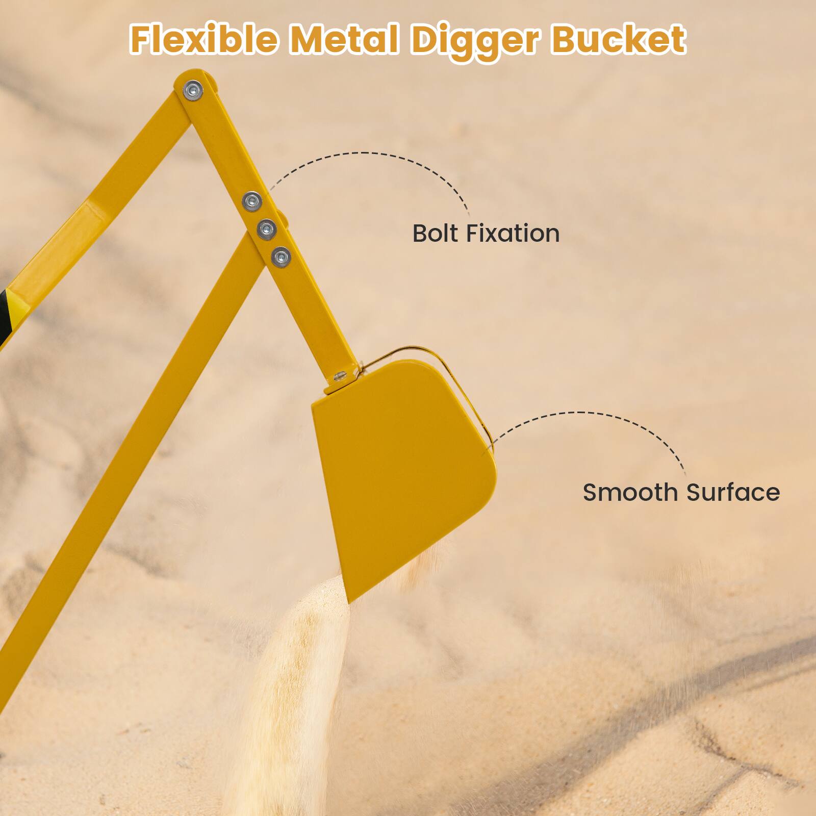 Gymax Sand Digger for Kids w/2 Handed Controls Flexible Shovel 360 ...