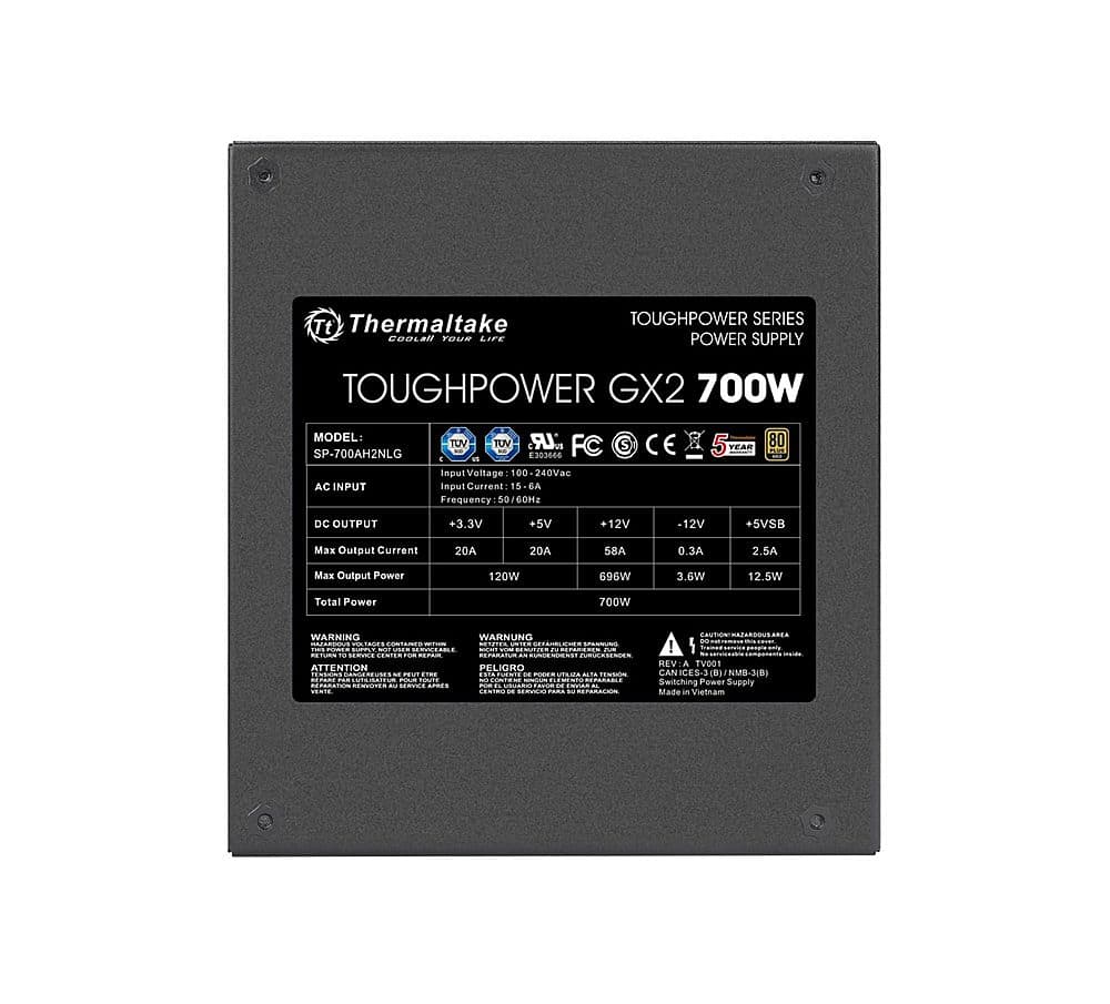 Customer Reviews: Thermaltake Toughpower GX2 700W 80 PLUS Gold ATX ...
