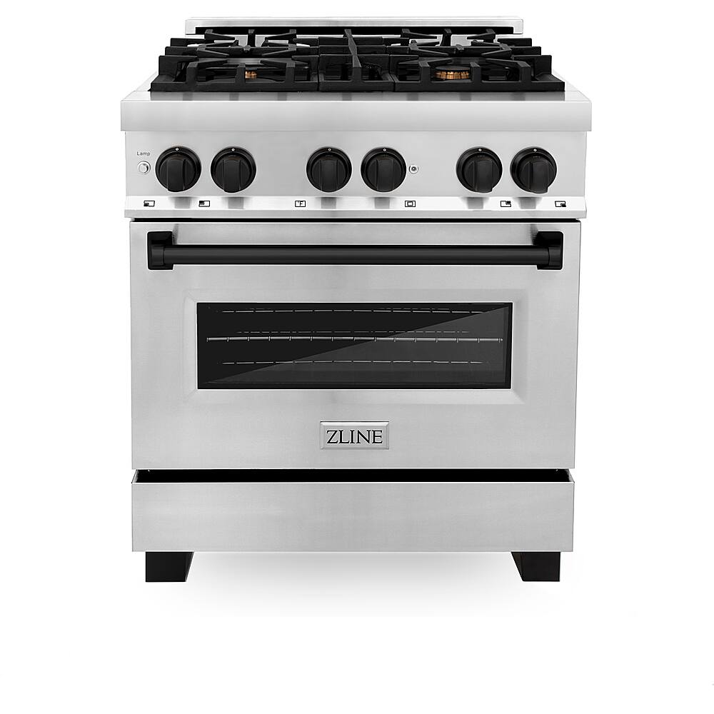 ZLINE Dual Fuel Range with Gas Stove and Electric Oven Stainless Steel ...