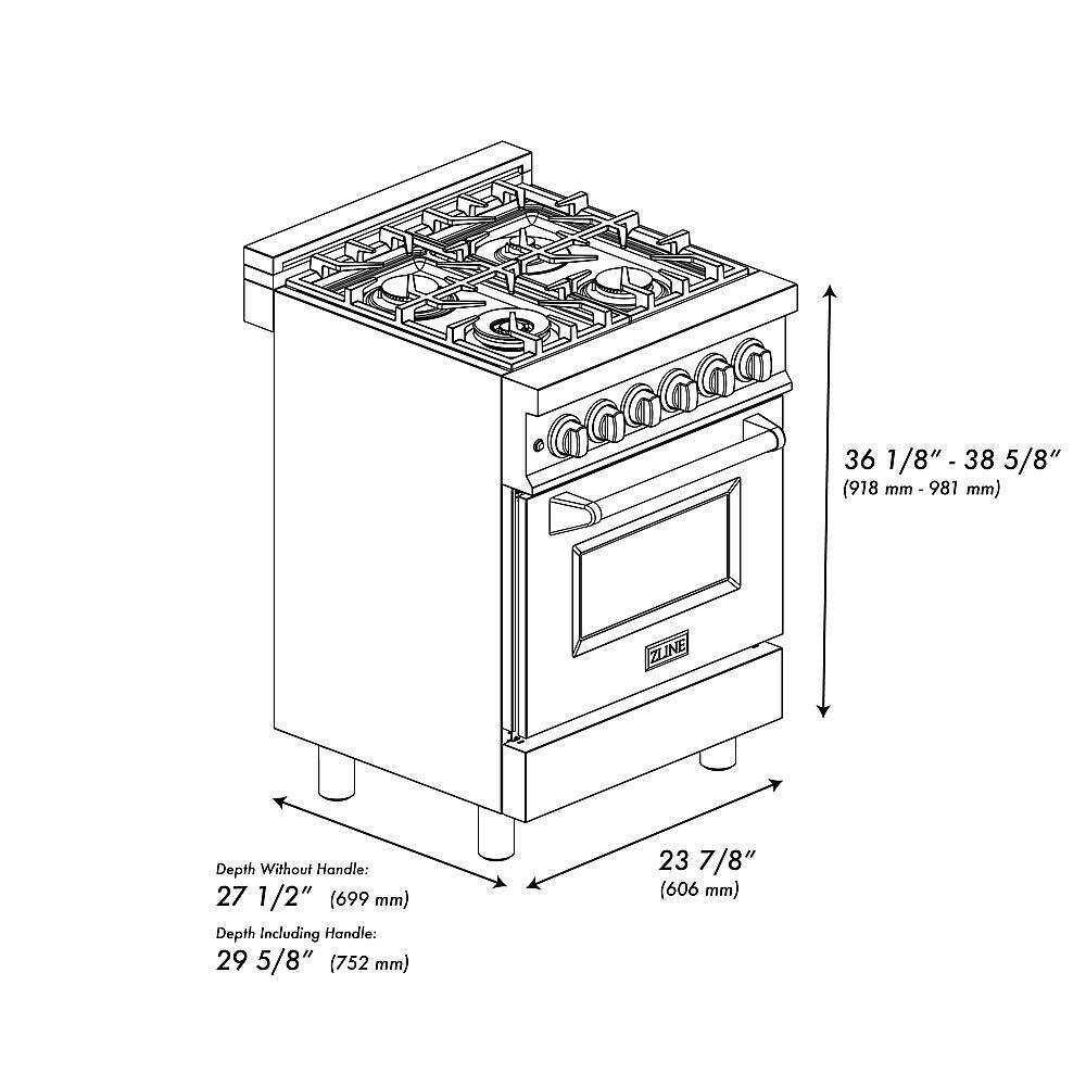 Best Buy: ZLINE 2.8 Cu. Ft. Dual Fuel Range with LP Conversion Kit and ...