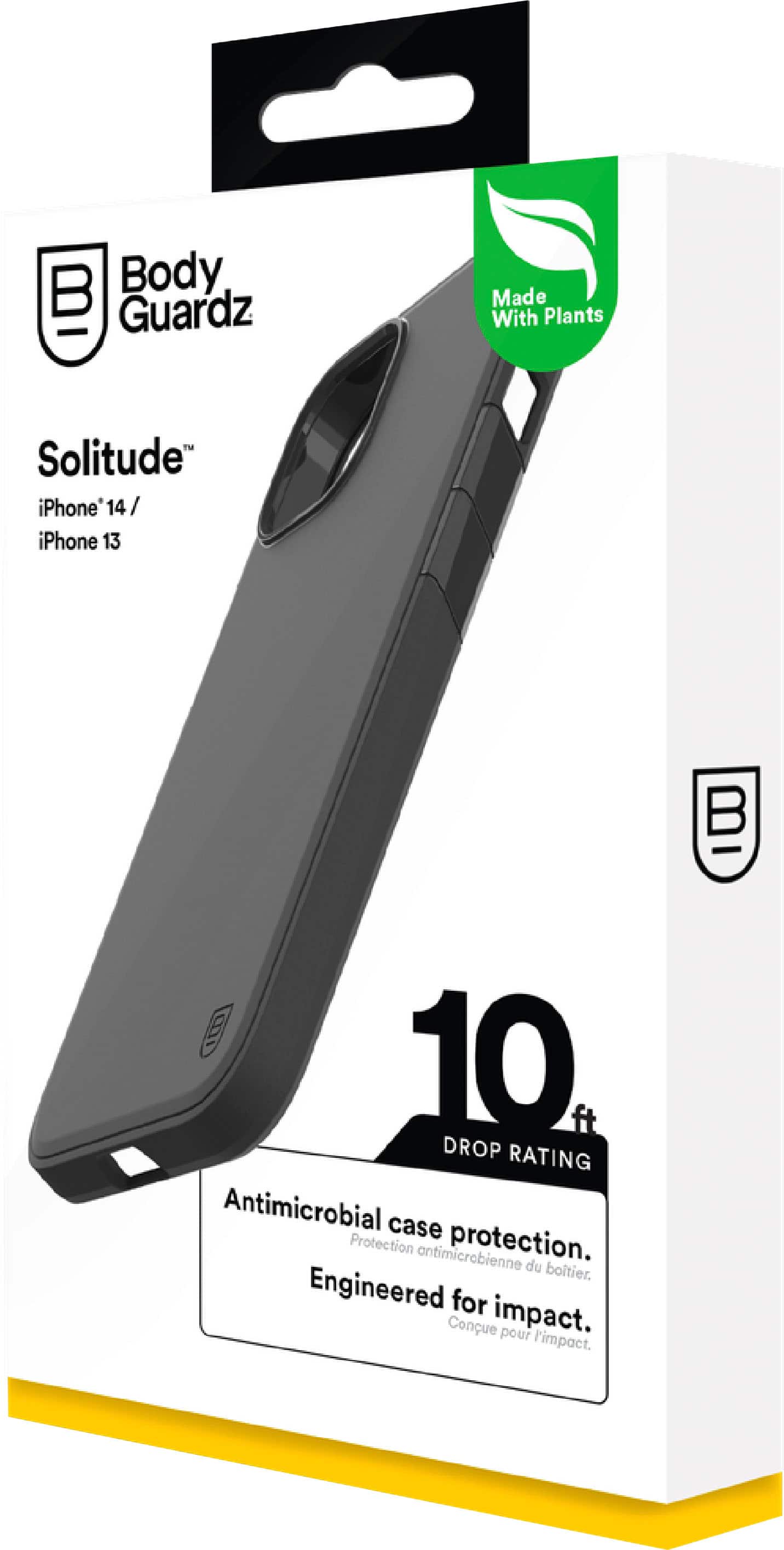 Best Buy: BodyGuardz Solitude Case for iPhone 14 Black B0002ED322A2M01