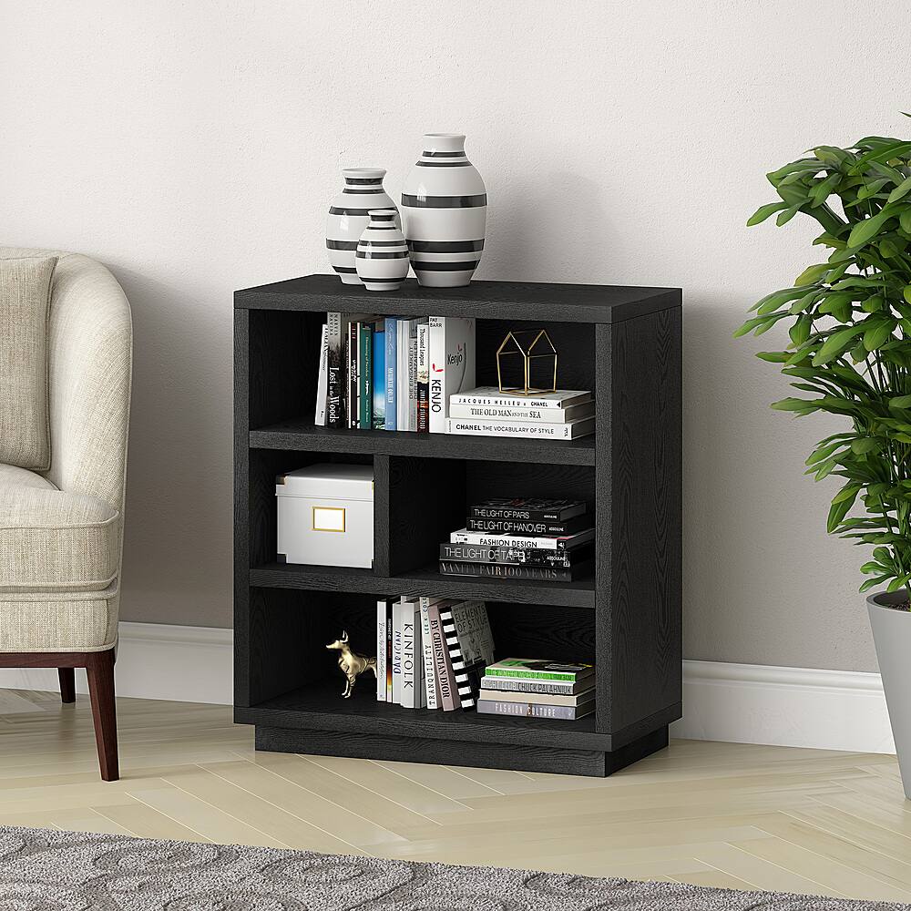 Best Buy: Camden&Wells Bowman 32" Tall Bookcase Black Grain BK1677