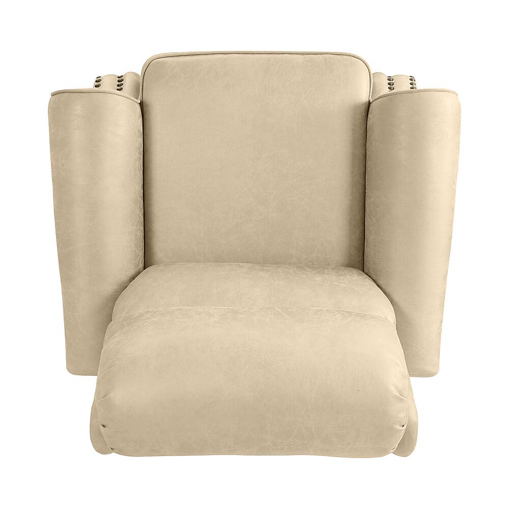 Best Buy: ProLounger Chevon Bustle-Back Distressed Faux Leather ...