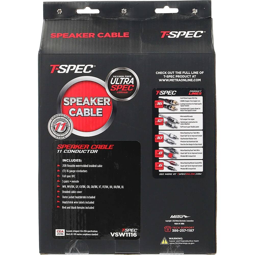 Metra Speaker Cable 16 Gauge 11 Conductor Multi VSW1116 - Best Buy