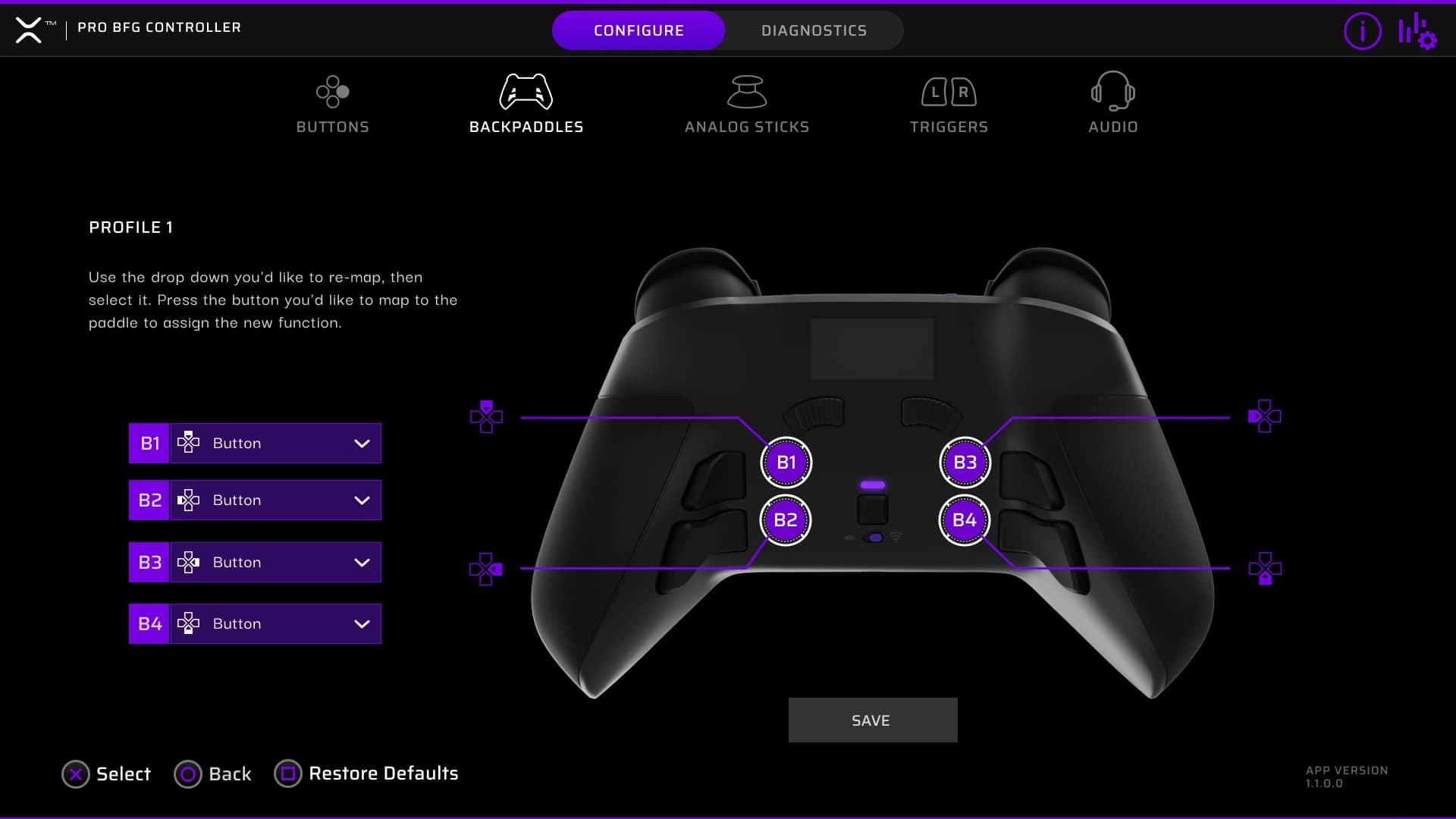 PDP Victrix Pro BFG Wireless Controller for PS5, PS4, and PC, Sony 3D ...