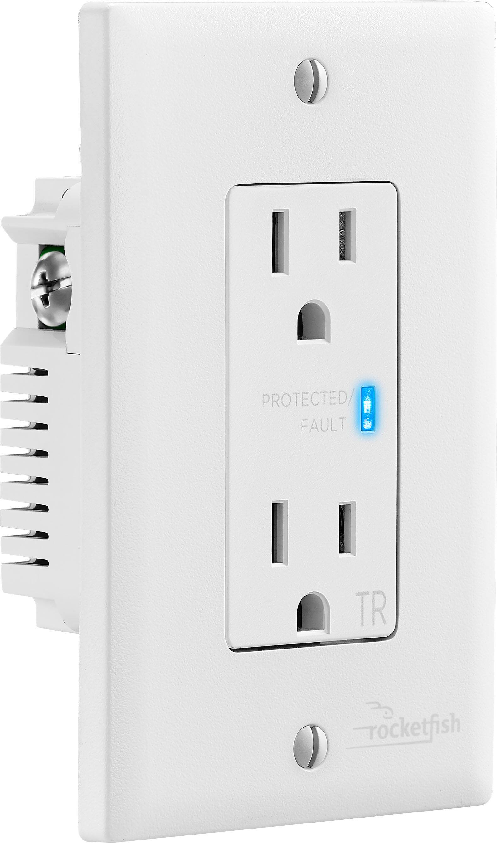 Rocketfish™ 2 Outlet In Wall Surge Protector White RF-HTS120W22 - Open ...