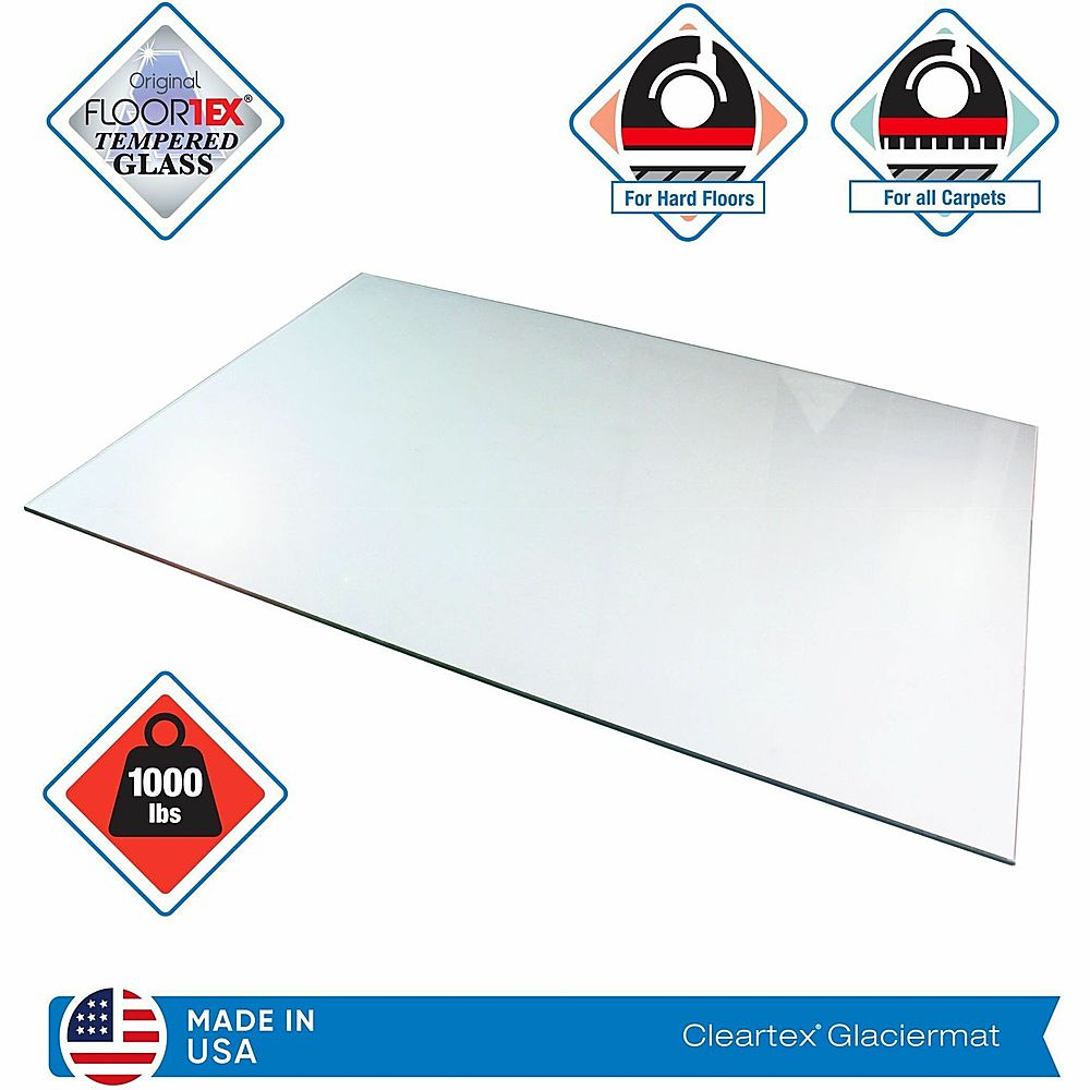 Floortex Glaciermat Heavy Duty Glass Chair Mat for Hard Floors ...