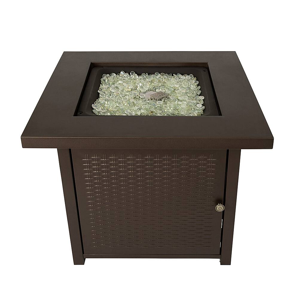 Best Buy: Fire Sense Waitling Square Gas Fire Pit Mocha 63460