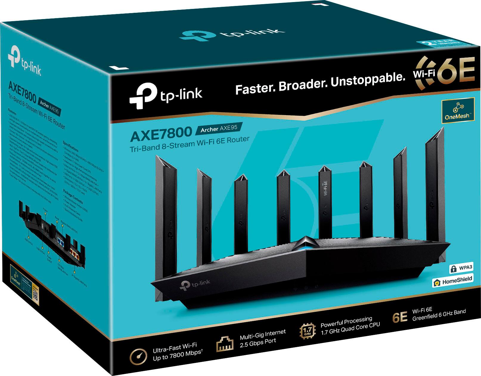 TP Link Archer AXE7800 Tri Band Wi Fi 6E Router Black Archer AXE7800 ...
