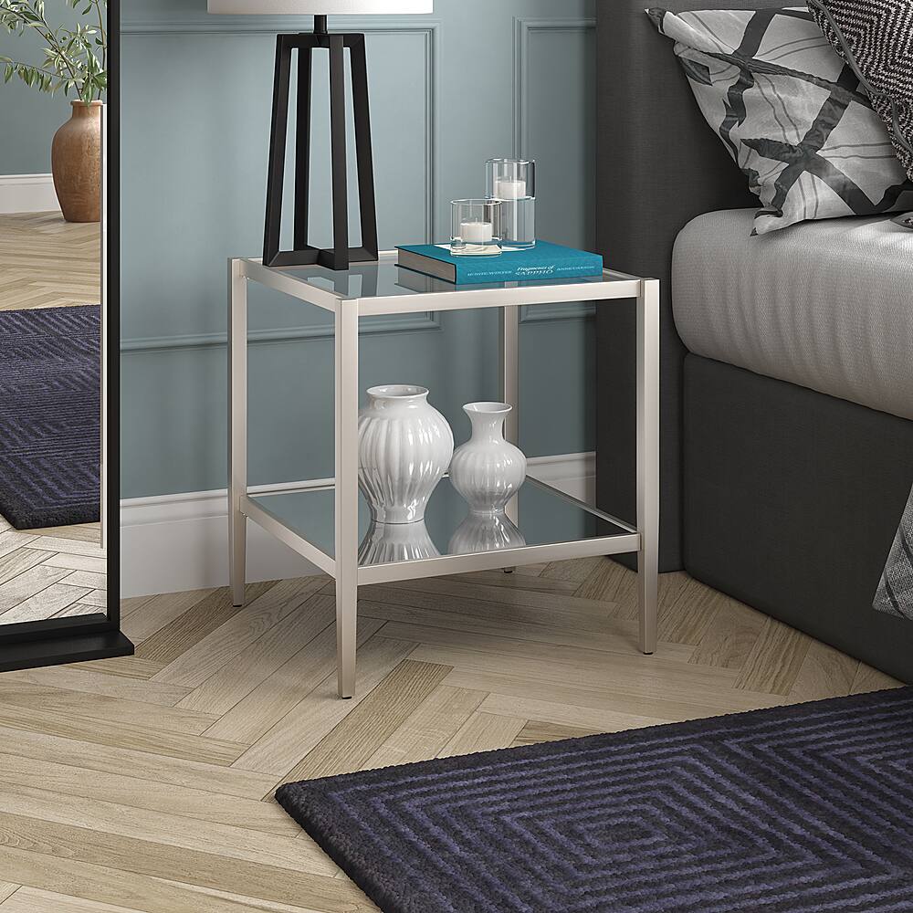 Best Buy: Camden&Wells Hera Square Side Table Satin Nickel ST1629