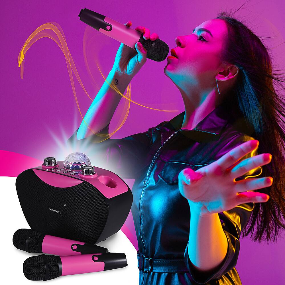Best Buy: Singsation FREESTYLE Wireless Karaoke System Pink SPKAW10PK