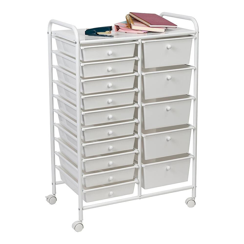 Best Buy: 15-Drawer Metal Rolling Storage Cart CRT-09106