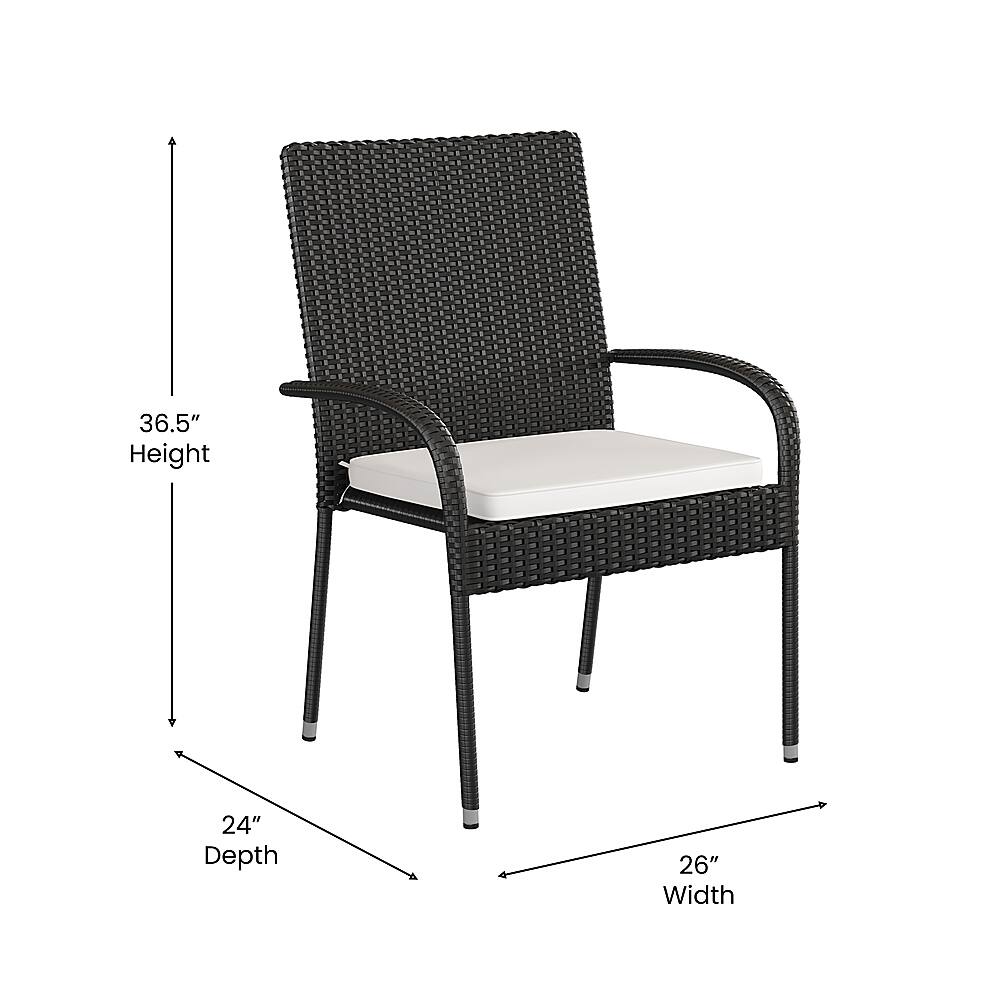 Best Buy: Alamont Home Maxim Patio Chair (set of 2) Black/Cream 2-TW ...