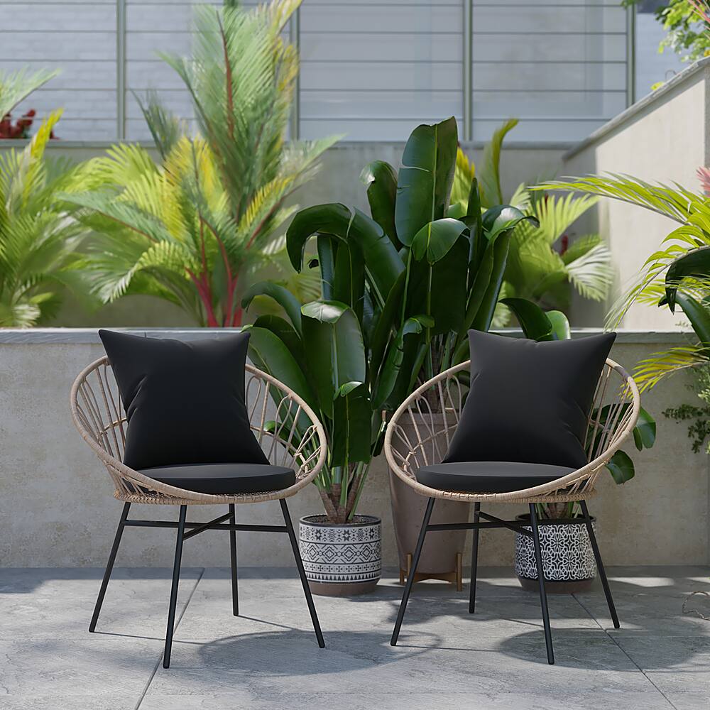 Alamont Home Devon Patio Lounge Chair Tan/Black 2-ALA-UXWO-512739 ...
