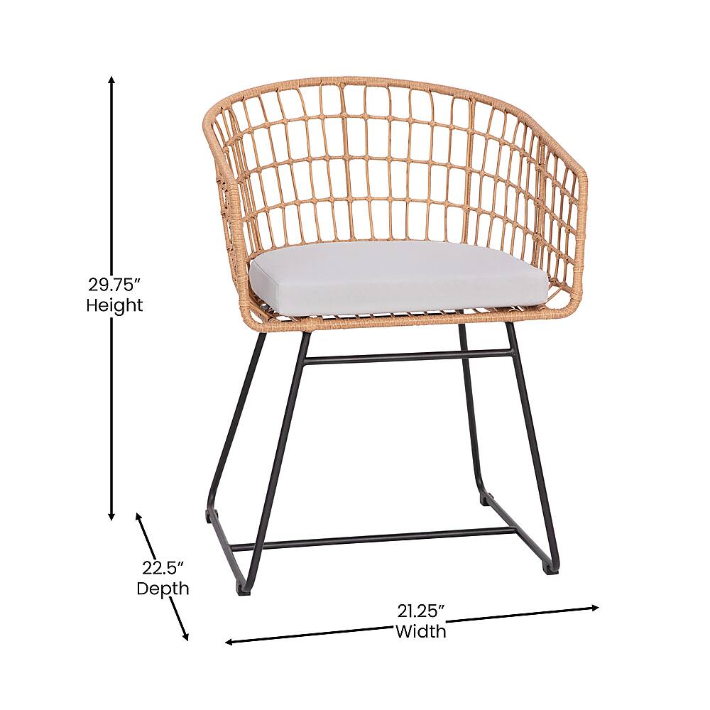 Alamont Home Devon Patio Lounge Chair Natural/Light Gray 2-ALA-UXWO ...